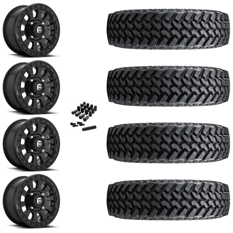 15" Fuel Tactic D630 Black UTV Rims & 32" Nitto Trail Grappler SxS Tir ...